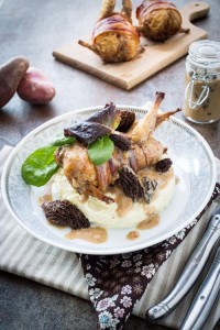 Caille Farcie aux Morilles | La Raffinerie Culinaire
